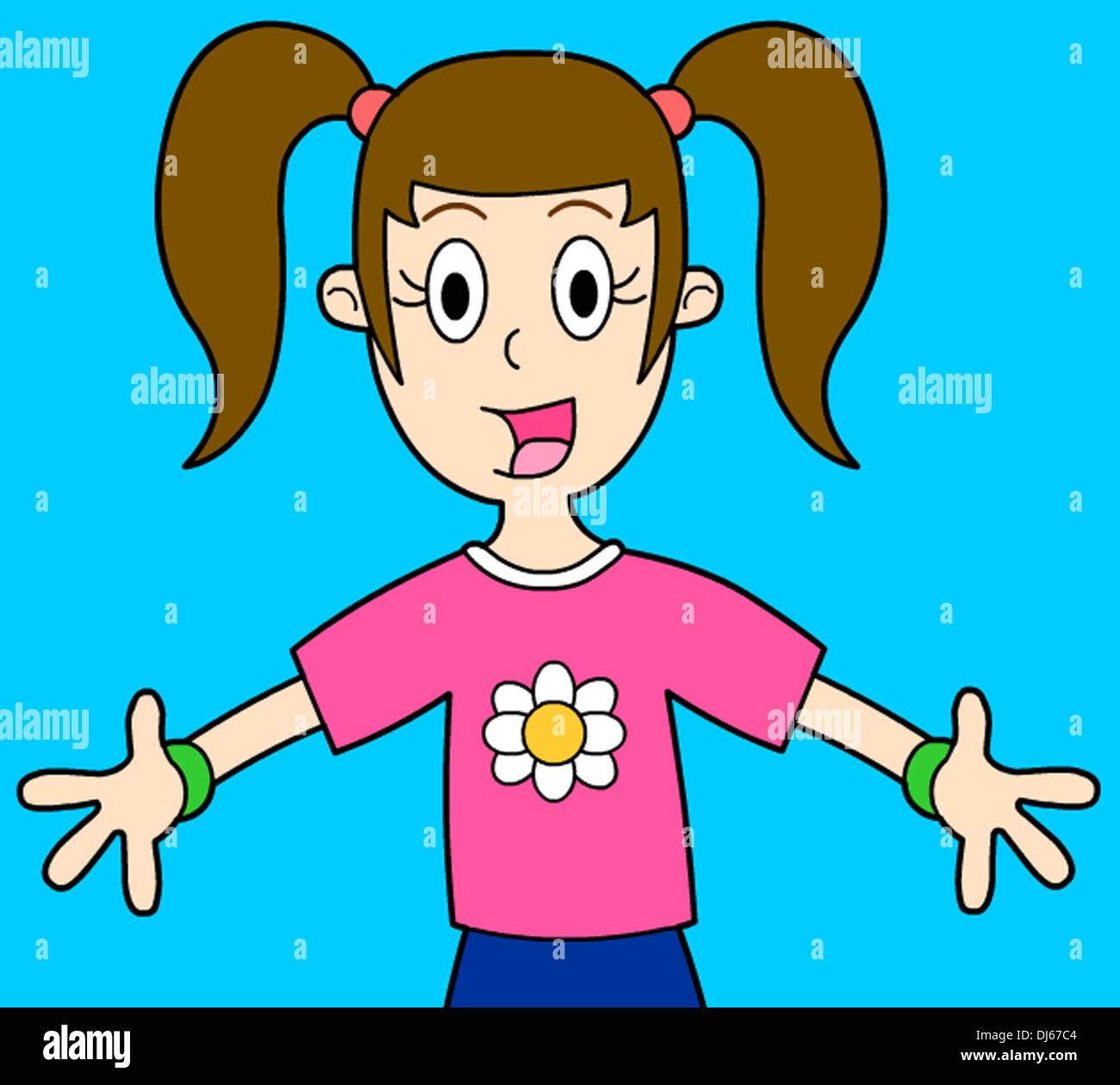 Girl character arms wide open hi-res stock photography and images - Alamy