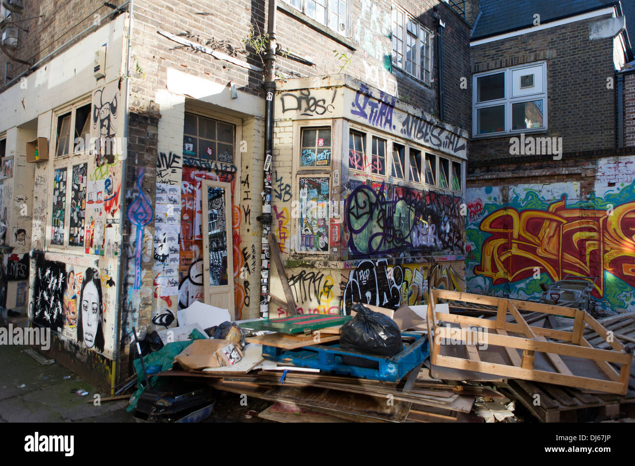 Street Art on a side street near Brick Lane, London, UK Stock Photo - Alamy