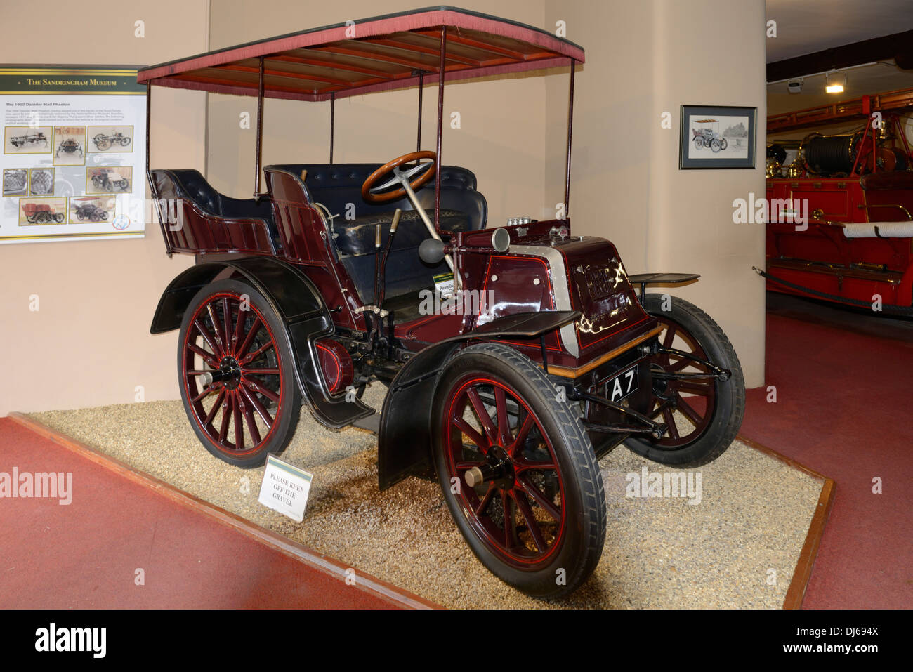 Daimler Mail Phaeton car, Sandringham House museum, Sandringham Estate ...