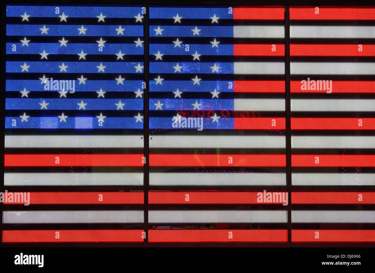 American flag in Time Square, New York City, USA Stock Photo - Alamy