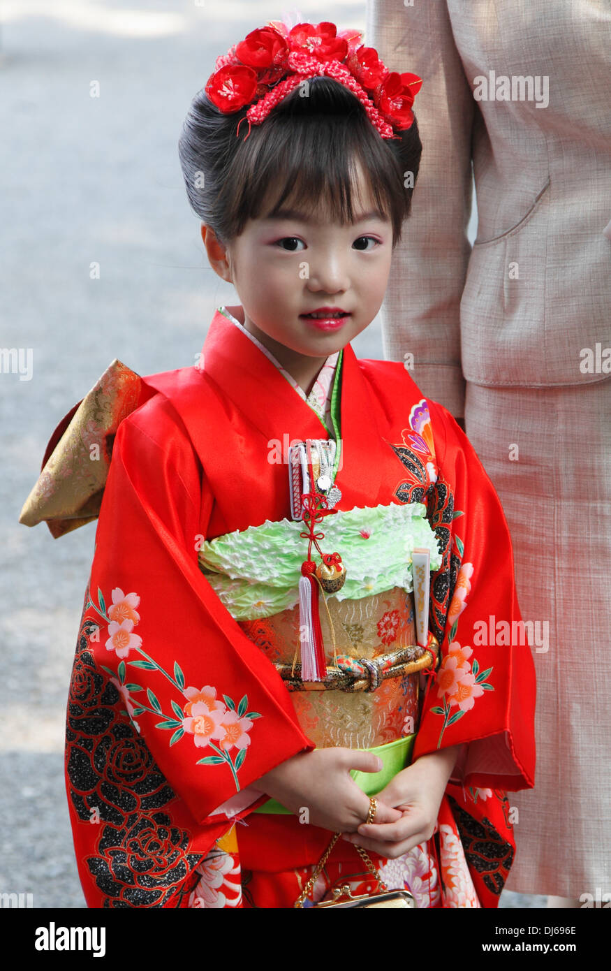 Japan, Tokyo, girl, 7-5-3 children's ceremony Stock Photo - Alamy