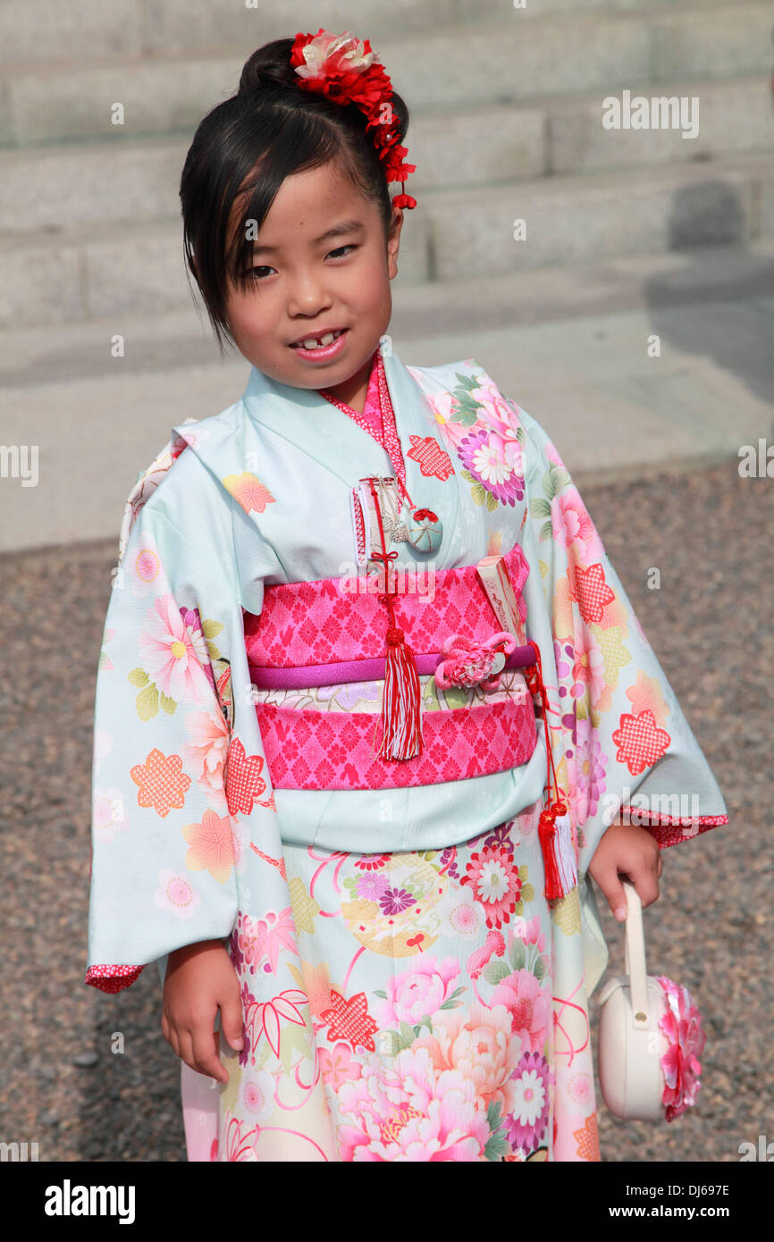 Japan, Tokyo, girl, 7-5-3 children's ceremony Stock Photo - Alamy