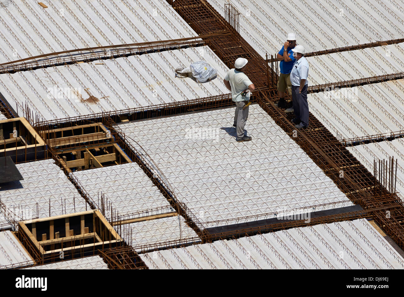 Inspection of a precast reinforced concrete ceiling Stock Photo - Alamy