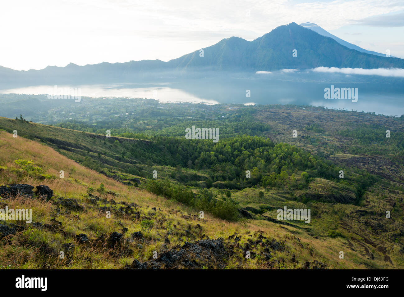 Landscape of Agung volcano on Bali island, Indonesia Stock Photo - Alamy