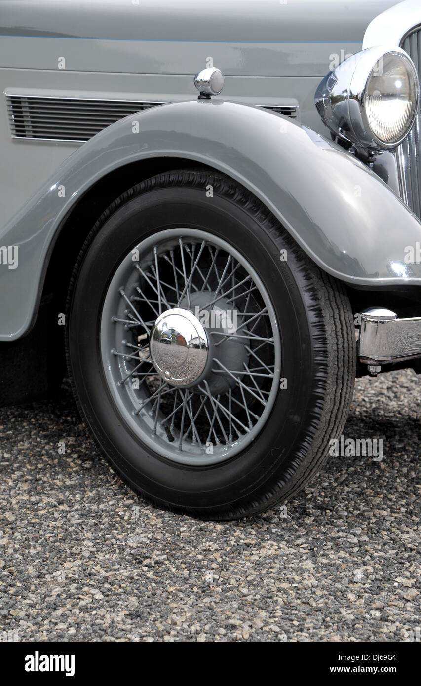 Rover 10 sports tourer 1930s Classic British car wire wheel Stock Photo ...