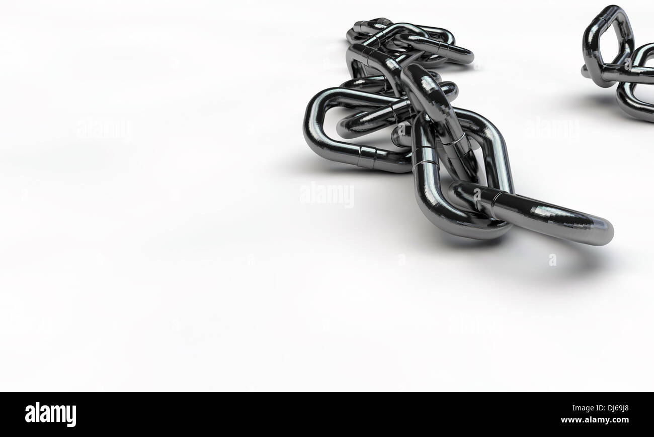 chrome chain isolated on white background Stock Photo - Alamy