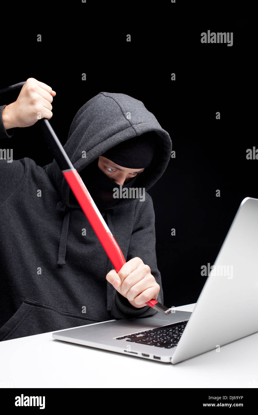 Hacker computer wearing balaclava hi-res stock photography and images ...