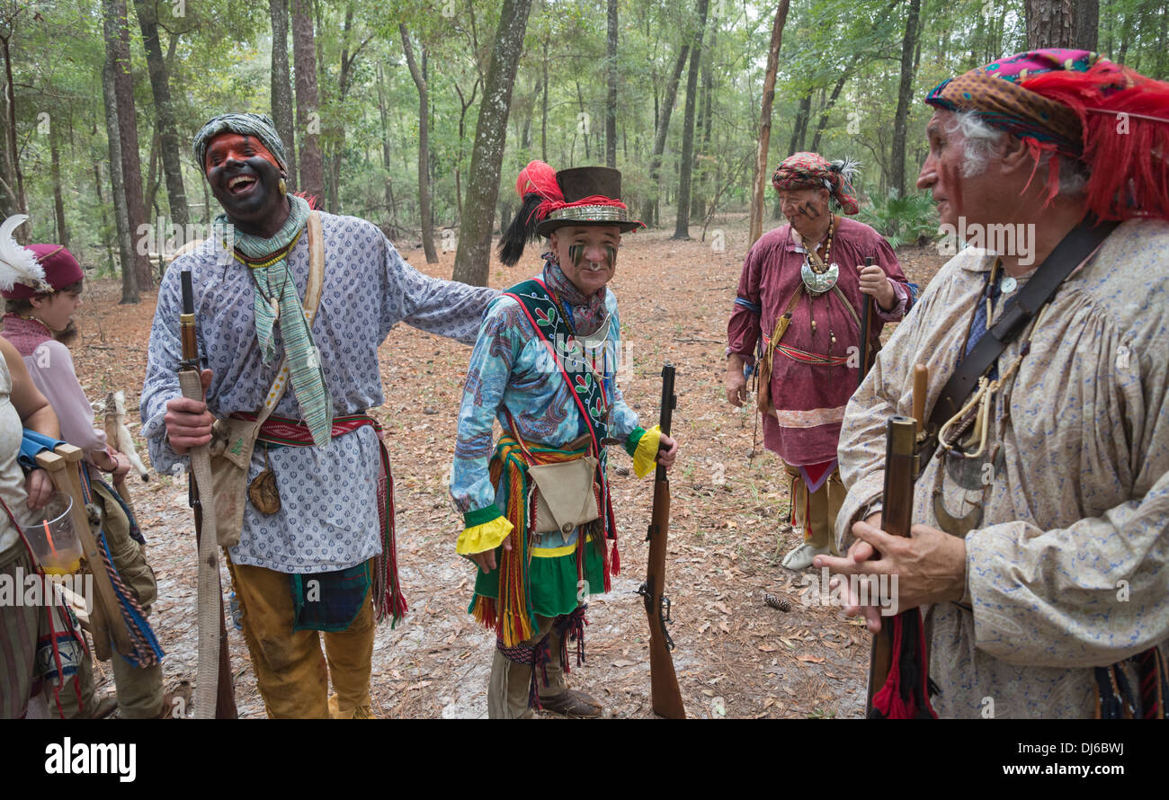 Native American Festival at Oleno State Park in North Florida Stock ...