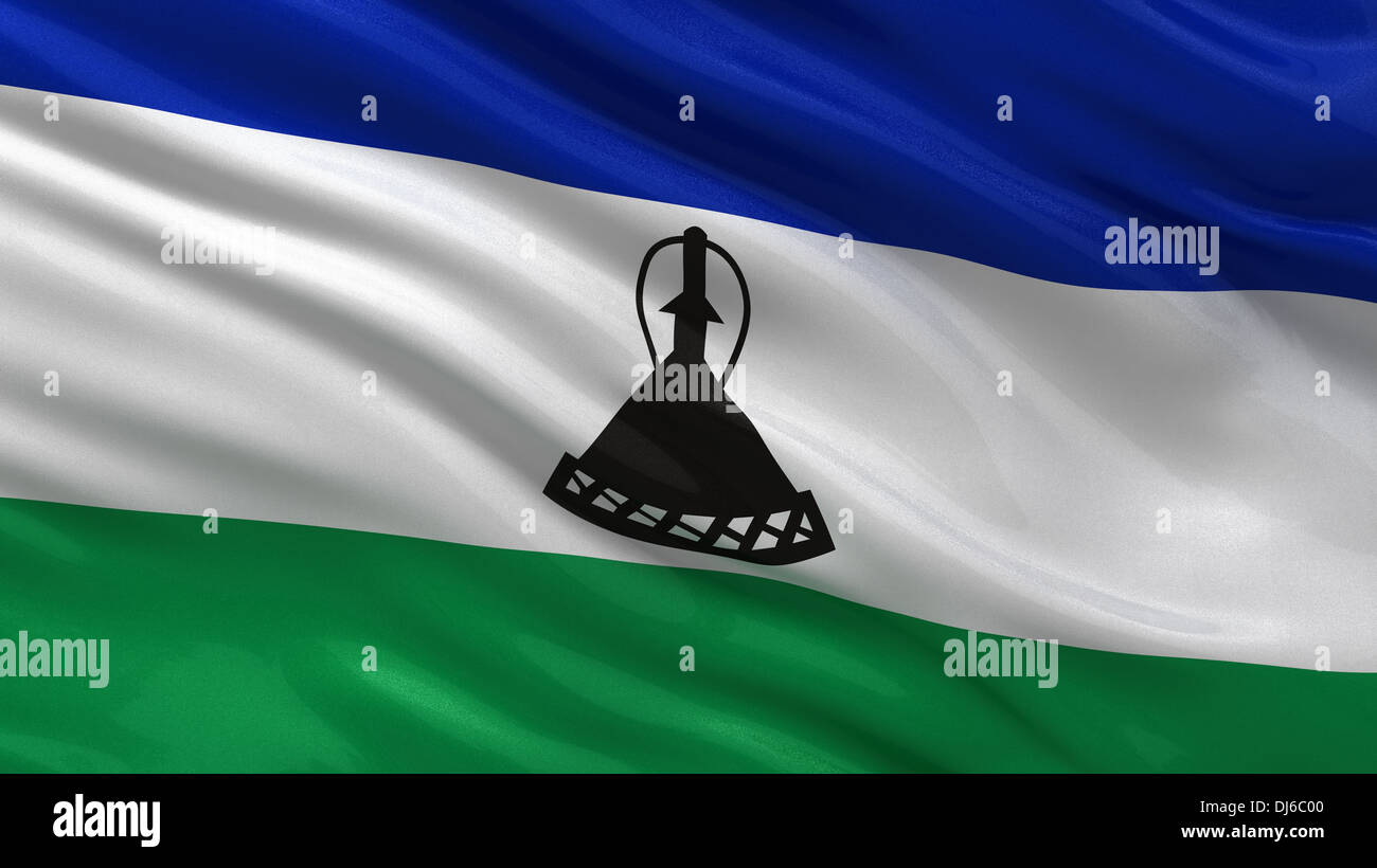 Lesotho National Flag High Resolution Stock Photography and Images - Alamy