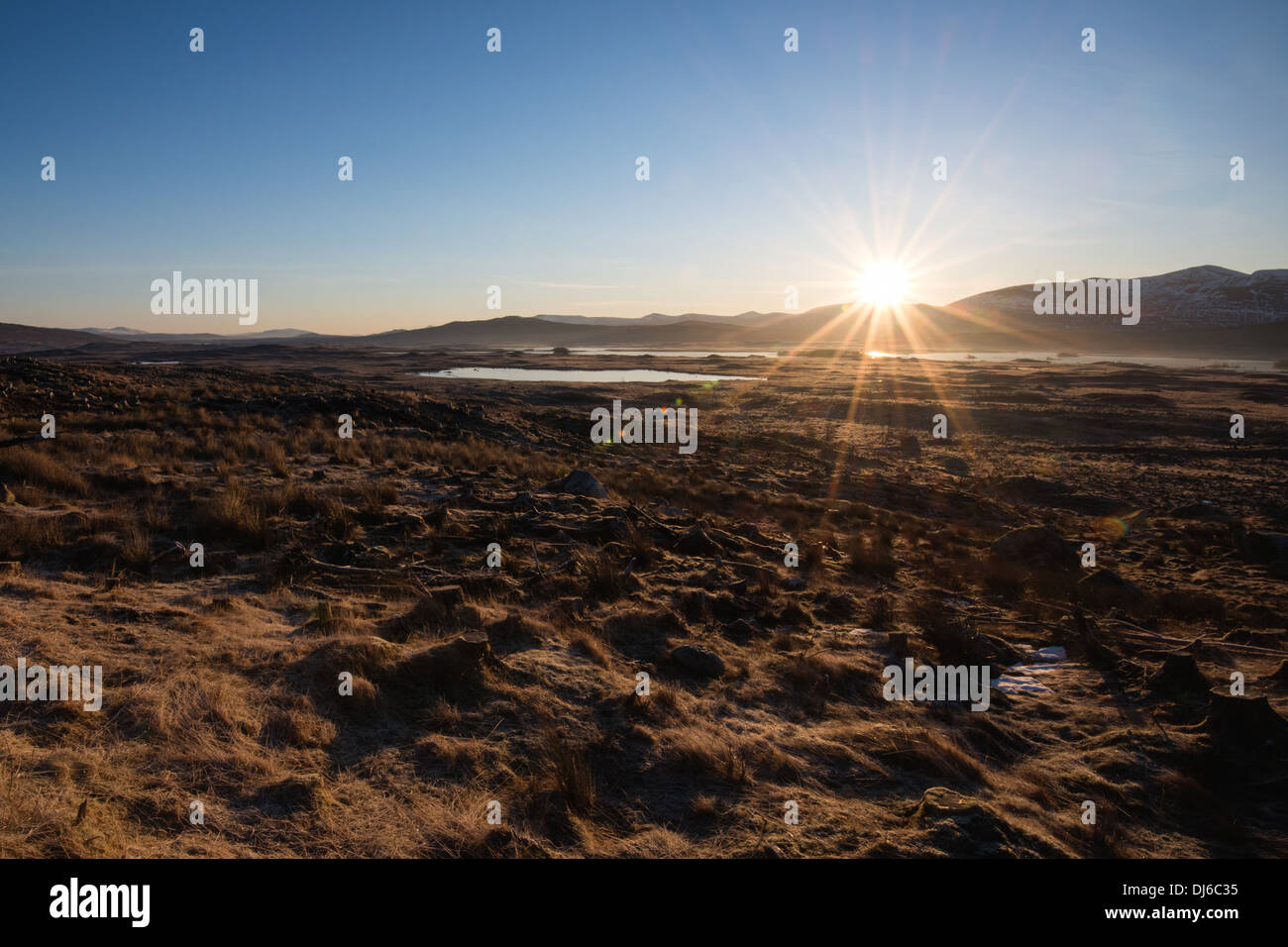 Sunrise in Rannoch moor, Scottish highlands Stock Photo - Alamy