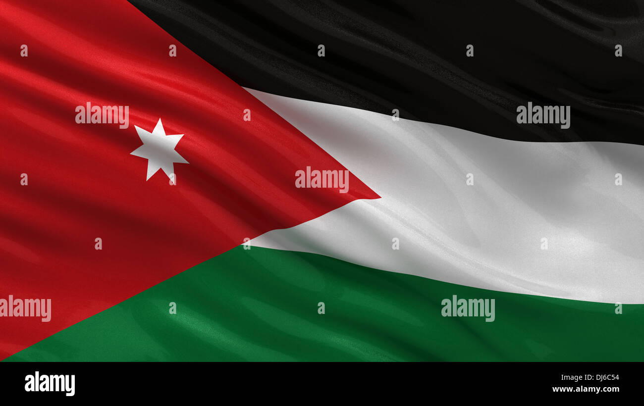 Flag of Jordan Stock Photo - Alamy