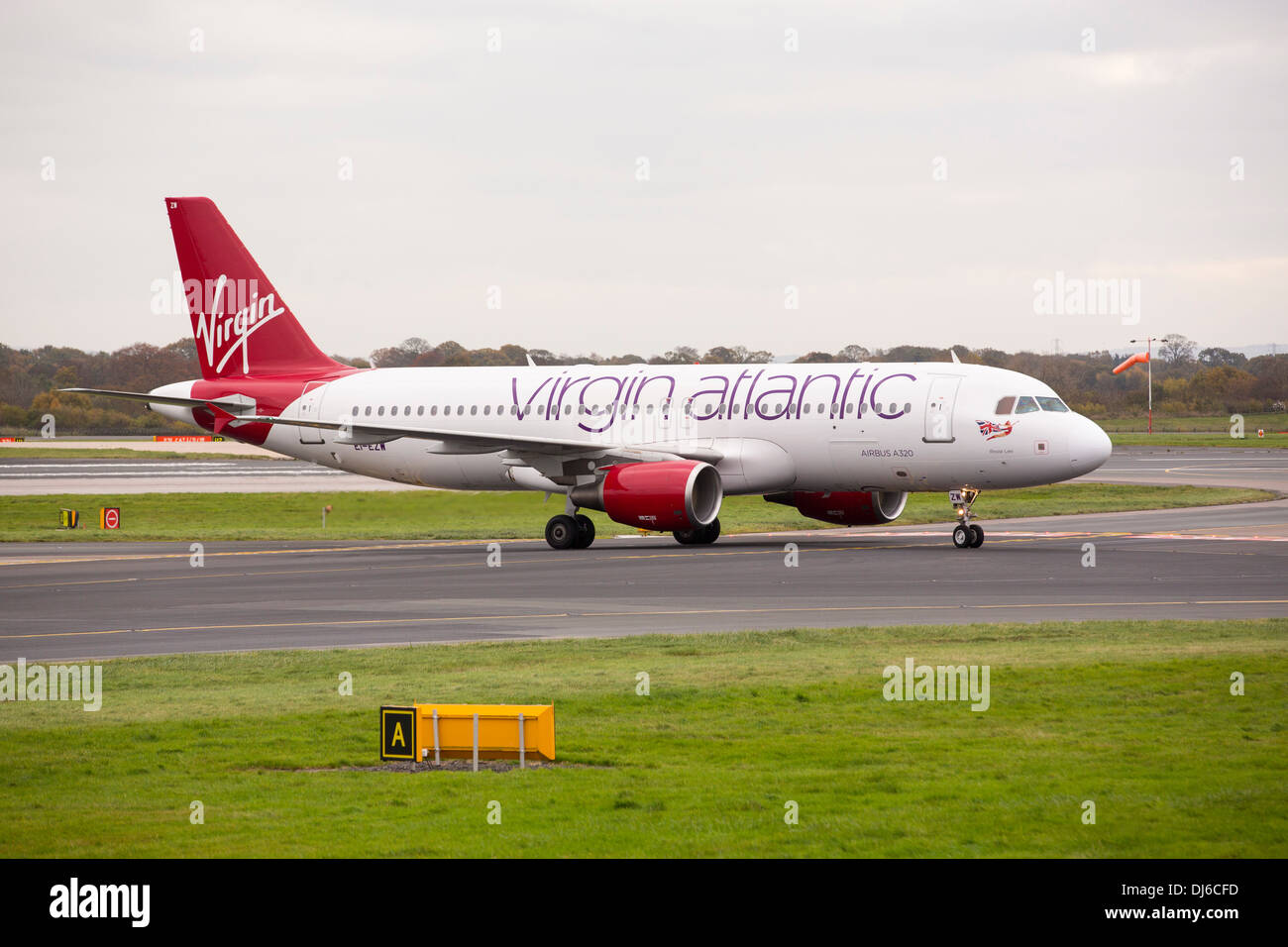 A Virgin Atlantic plane at Manchester Airport, UK Stock Photo - Alamy