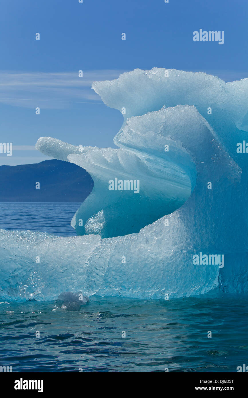 Close Up Of An Iceberg In Stephens Passage With Gulls Perched On Top ...