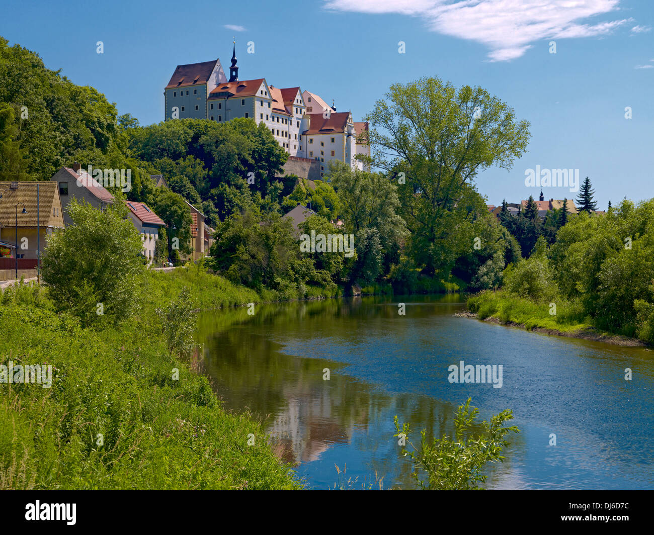 Colditz Castle with Mulde River, Saxony, Germany Stock Photo - Alamy