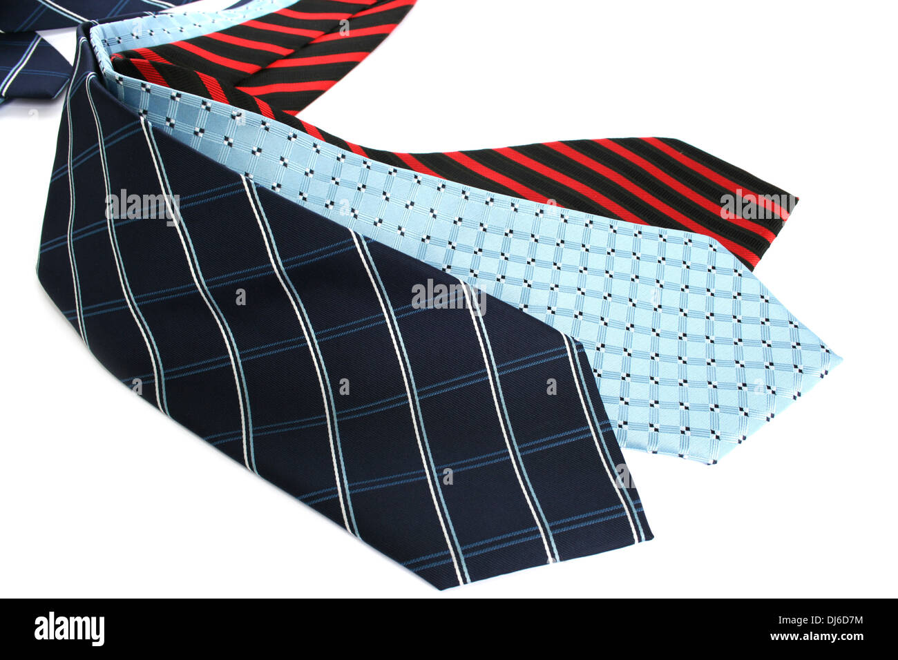 Colorful neckties isolated on white background Stock Photo - Alamy