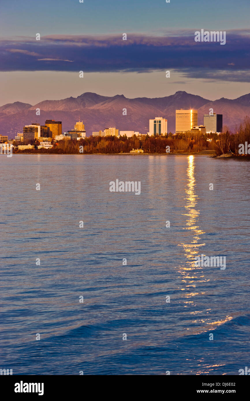 Anchorage skyline sunset knik hi-res stock photography and images - Alamy