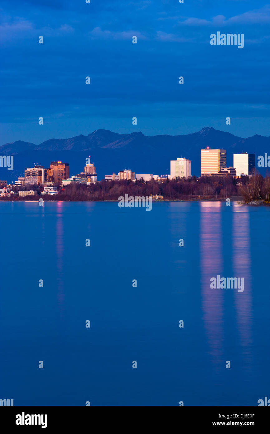 Anchorage skyline sunset knik hi-res stock photography and images - Alamy