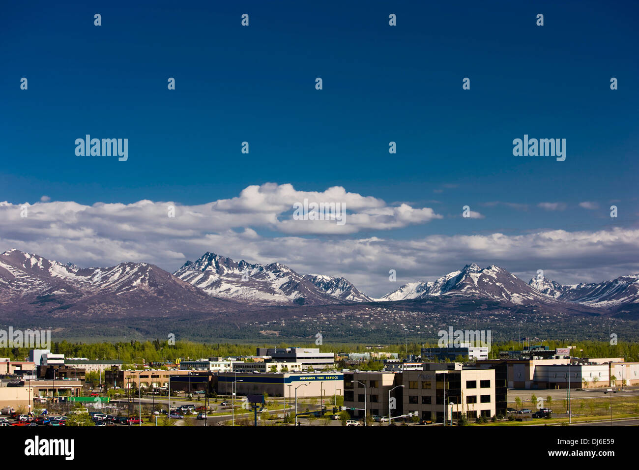 View Of The Office Buildings That Make Up Midtown Anchorage, Chugach ...