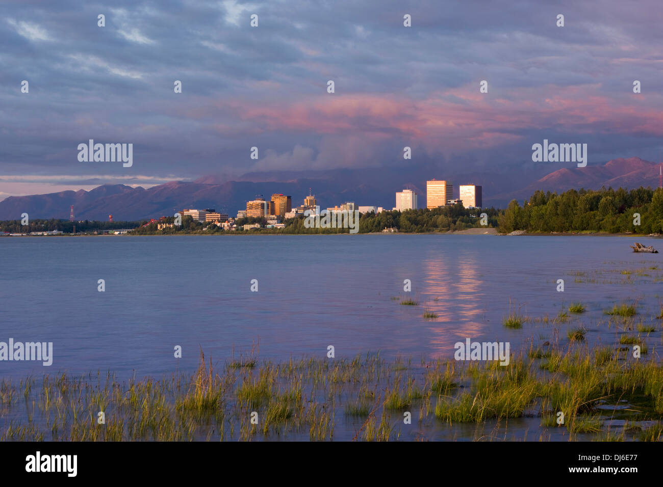 The Anchorage Skyline At Sunset Taken From The Tony Knowles Coastal ...