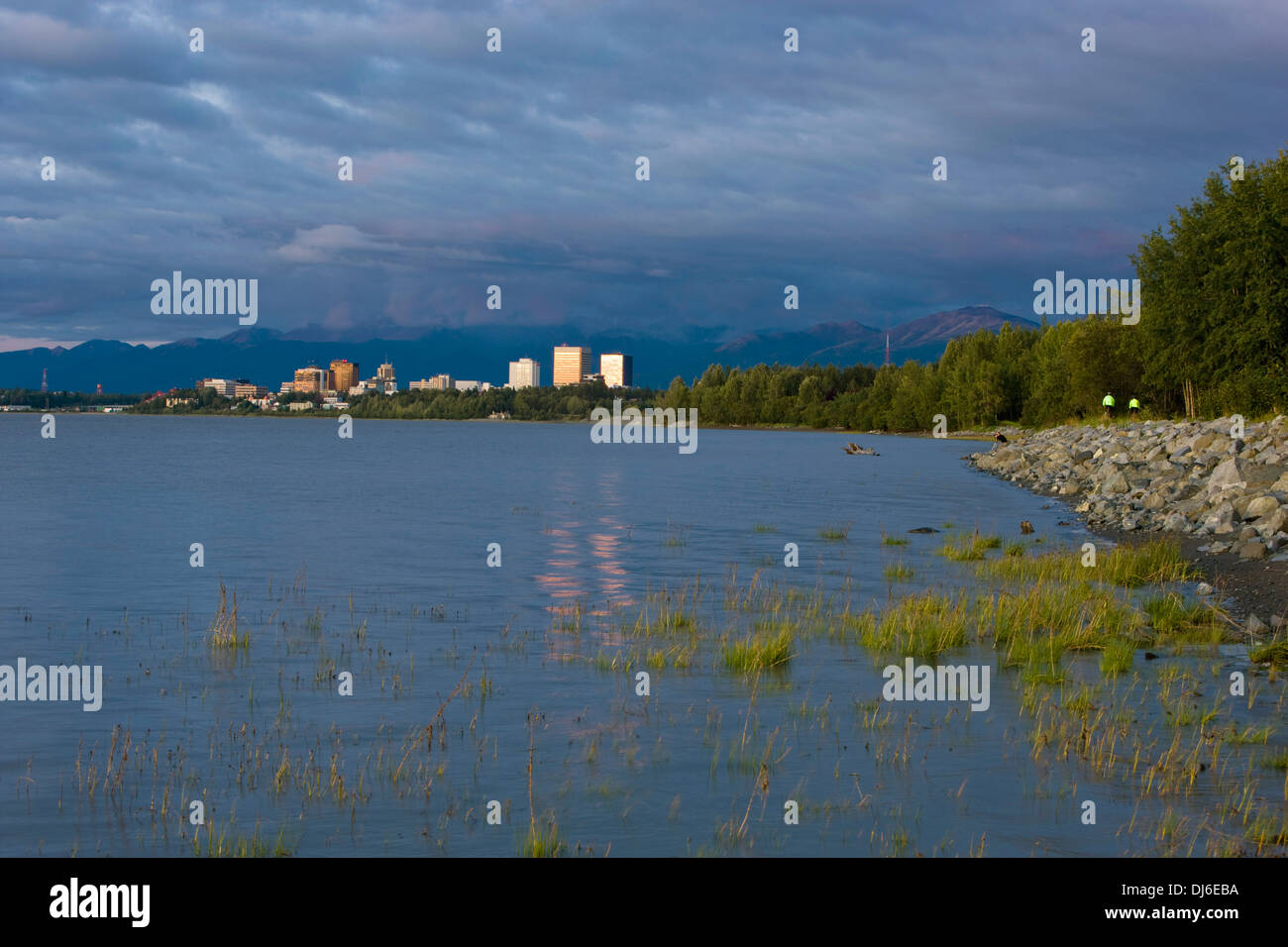 The Anchorage Skyline At Sunset Taken From The Tony Knowles Coastal ...