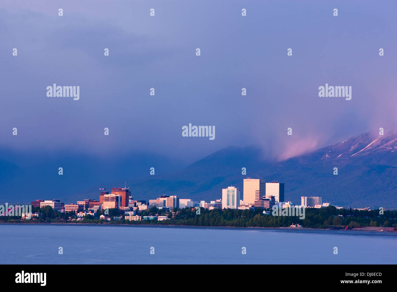 Anchorage skyline sunset knik hi-res stock photography and images - Alamy