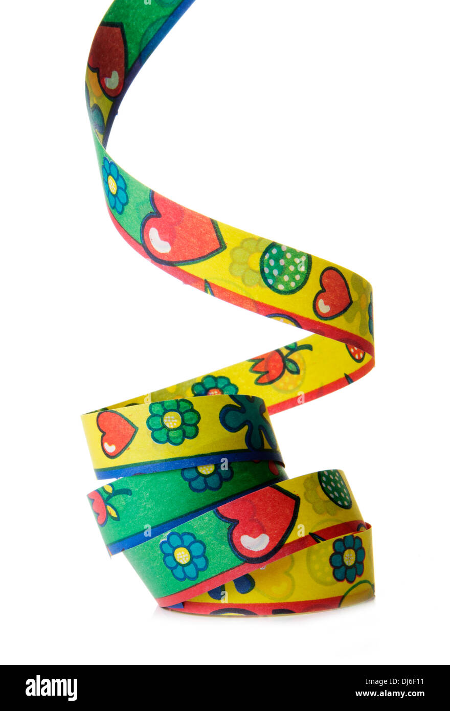 streamers as decoration for parties, sylvester isolated, hanging with ...