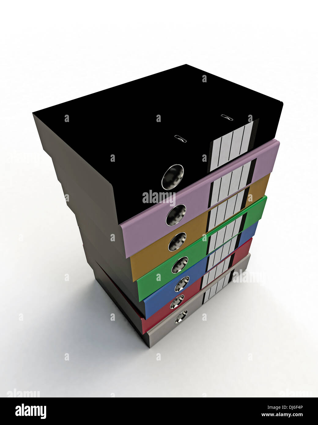 pile of office folders Stock Photo - Alamy
