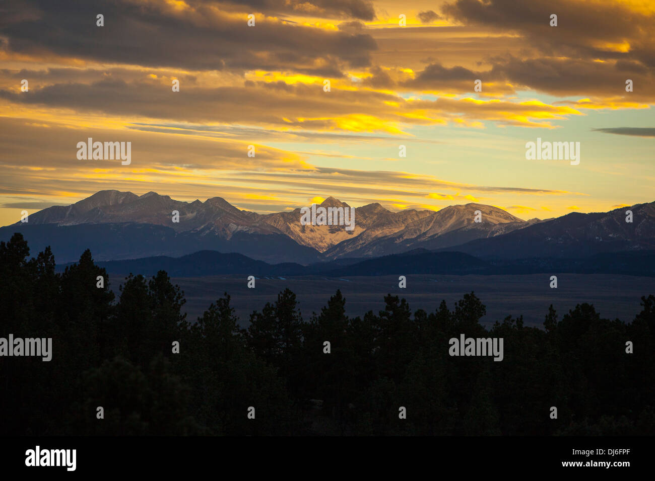 Mountain Sunset in Colorado Stock Photo - Alamy