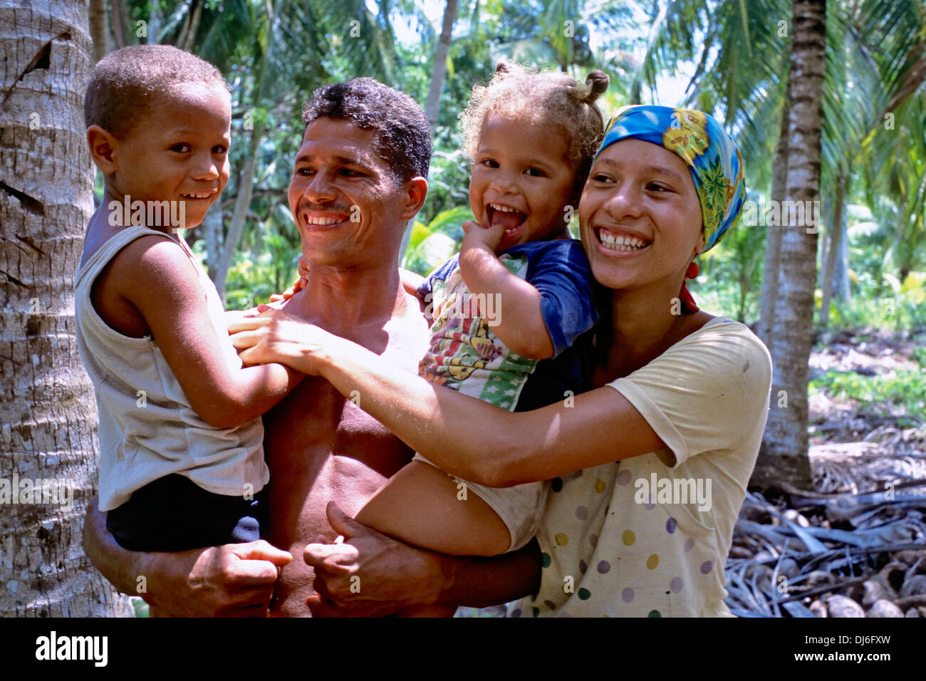 Cuban family portrait Stock Photo - Alamy