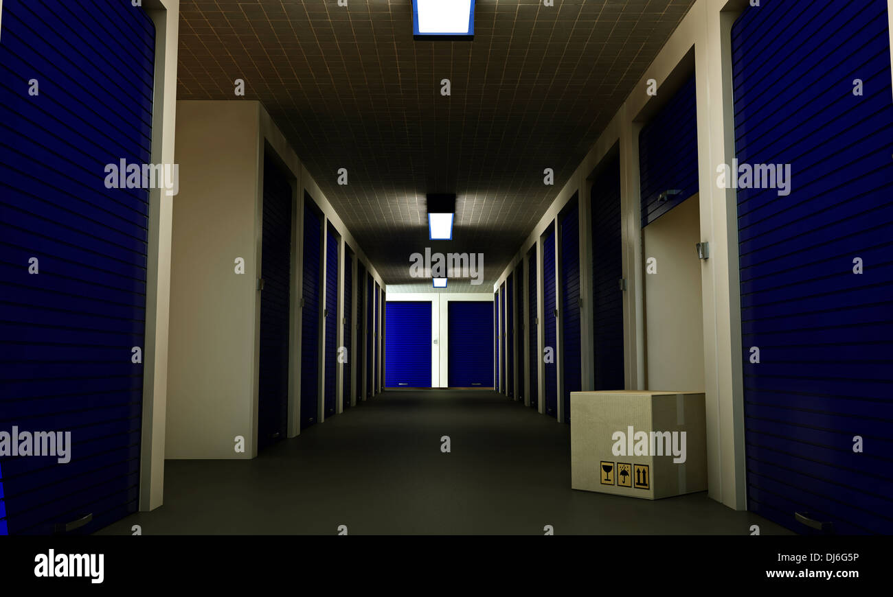 interior of a modern self storage Stock Photo - Alamy