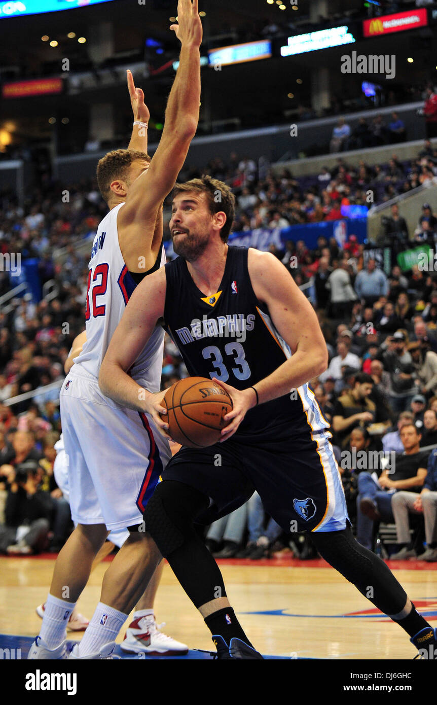 November 18, 2013 Los Angeles, CA: Marc Gasol #33 of the Grizzlies ...
