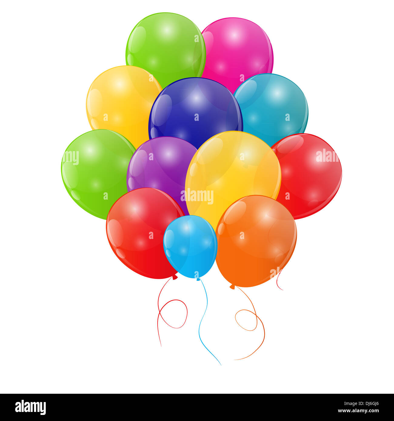 Color glossy balloons background vector illustration Stock Photo - Alamy