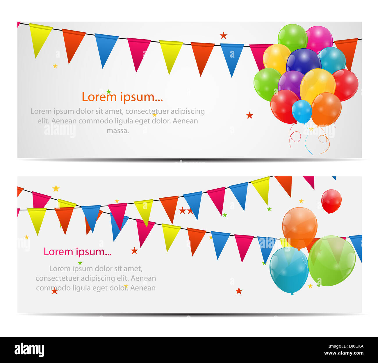 Color glossy balloons card background vector illustration Stock Photo ...