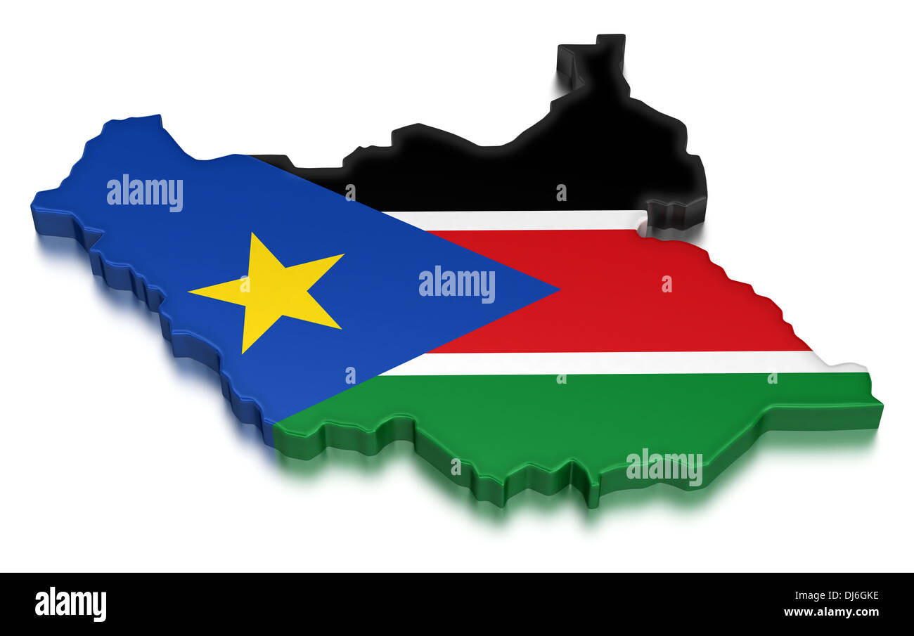South Sudan (clipping path included Stock Photo - Alamy