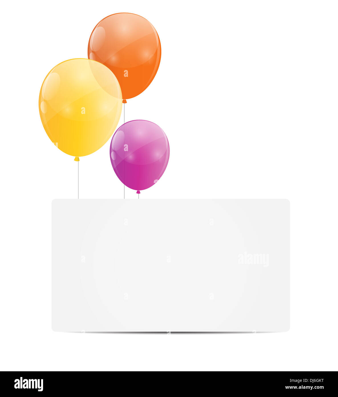 Color glossy balloons card background vector illustration Stock Photo ...