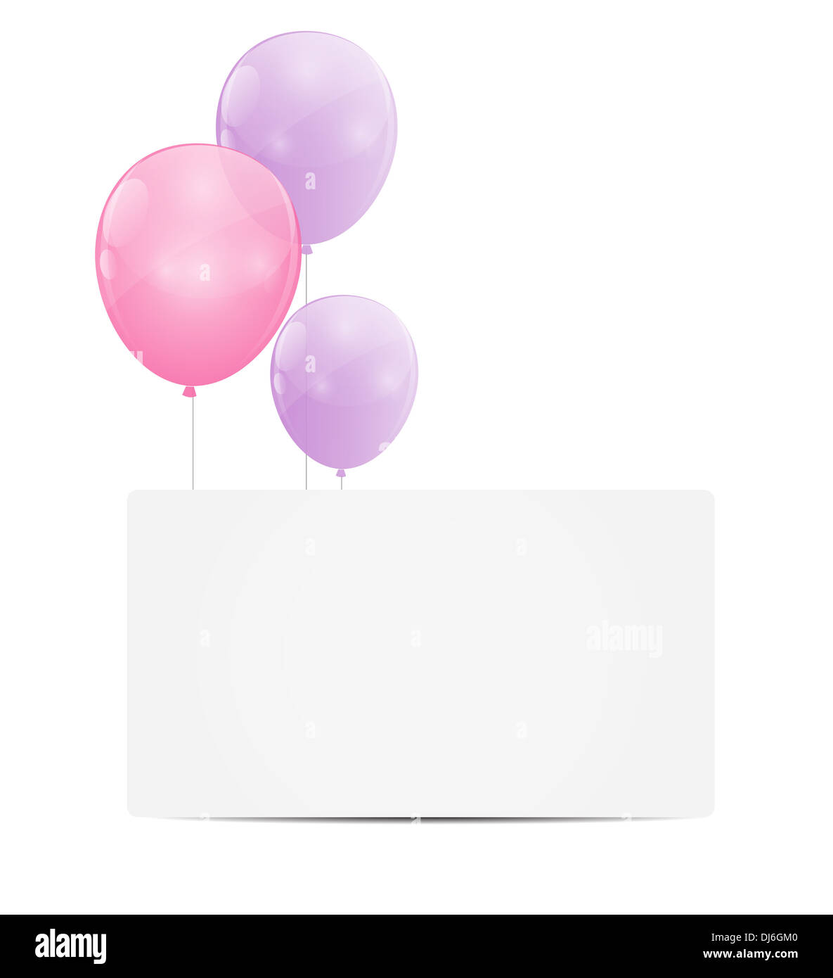 Color glossy balloons card background vector illustration Stock Photo ...