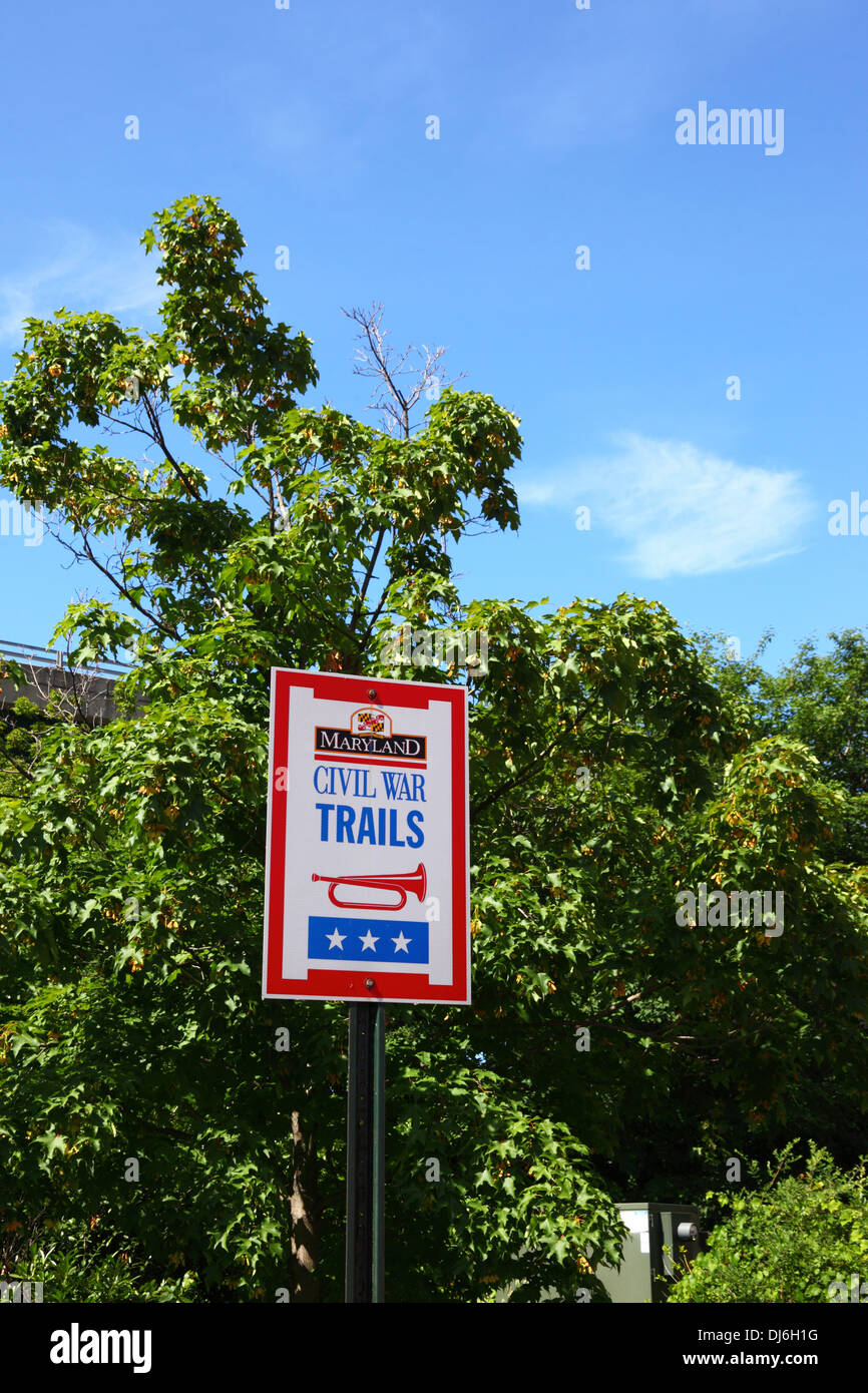 Maryland Civil War trails sign, Cumberland , Allegany County , Maryland ...