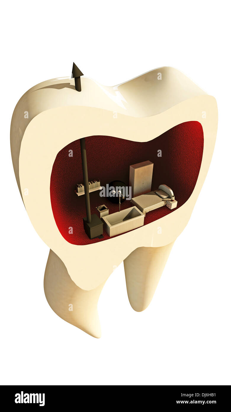 tooth house isolated on white background Stock Photo - Alamy