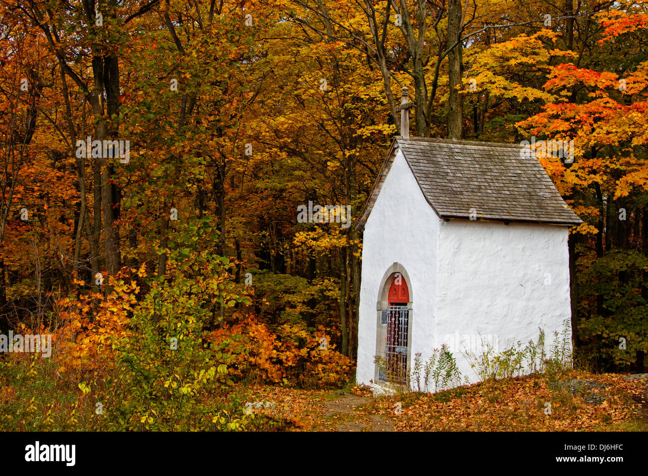 Old chapel in Oka National Park, Quebec-Canada Stock Photo - Alamy