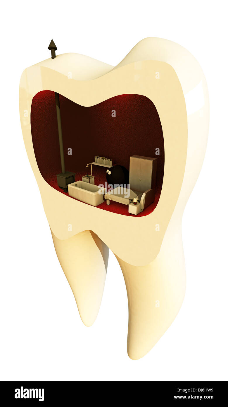 tooth house isolated on white background Stock Photo - Alamy