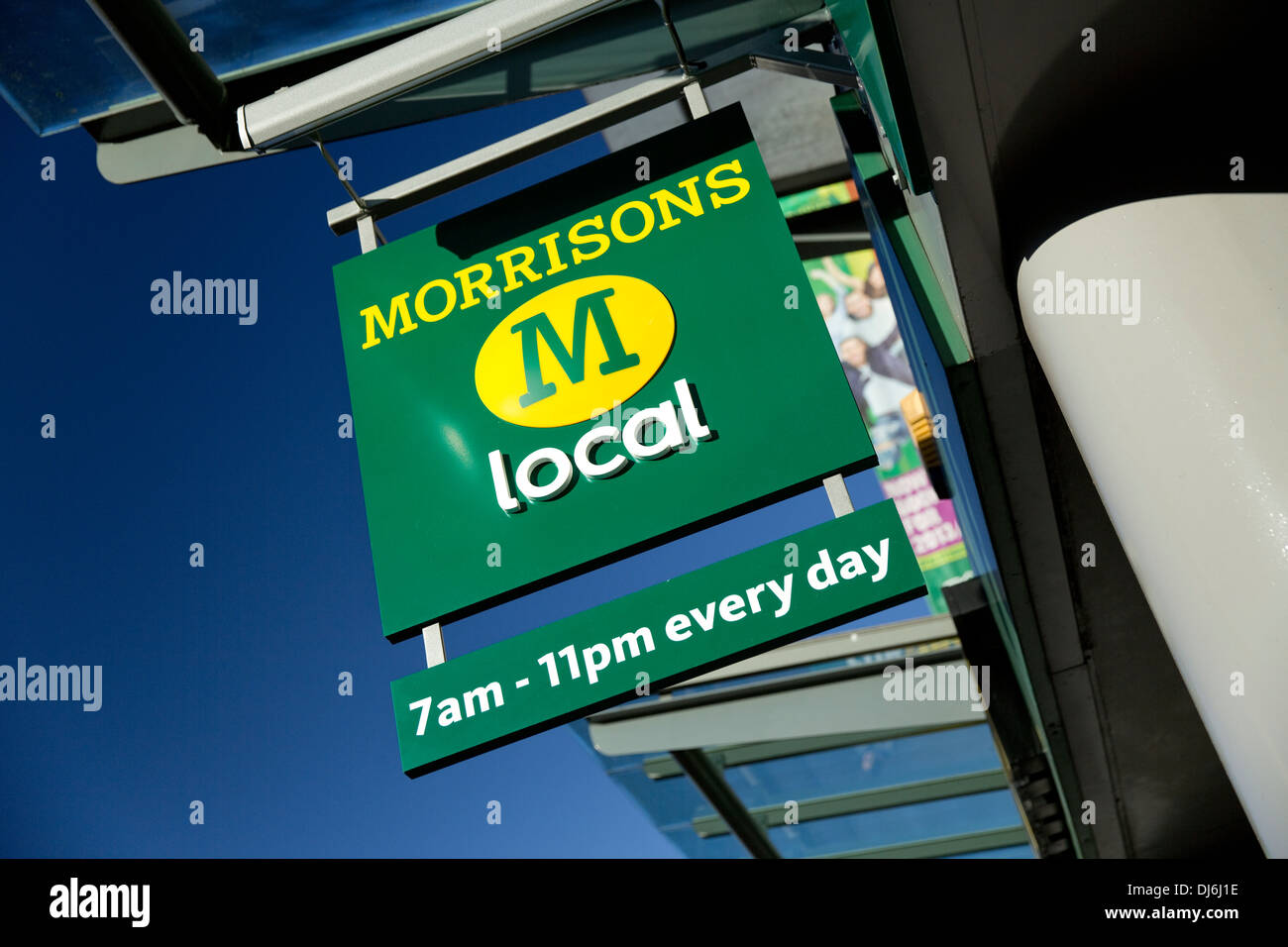 Morrisons Local Supermarket sign Stock Photo - Alamy