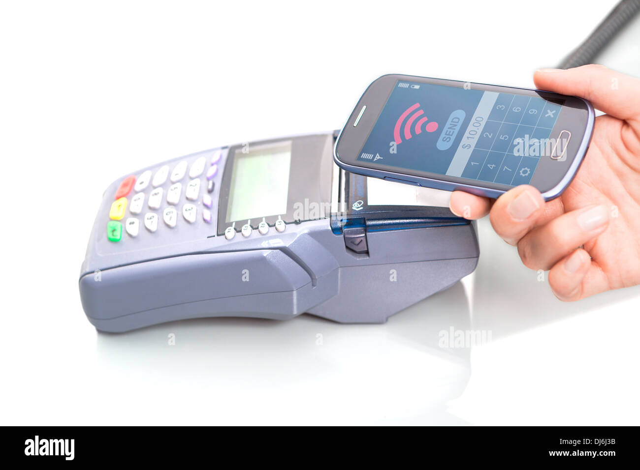 NFC - Near field communication, mobile payment Stock Photo - Alamy