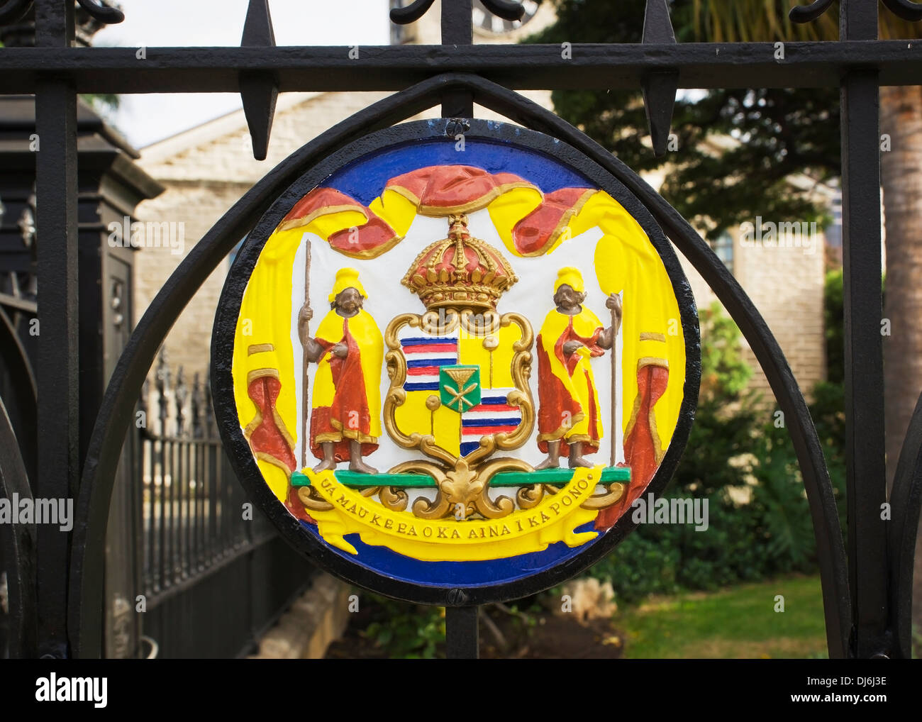 A Colourful Sign At Kawaiahao Church In Historic Downtown Honolulu ...