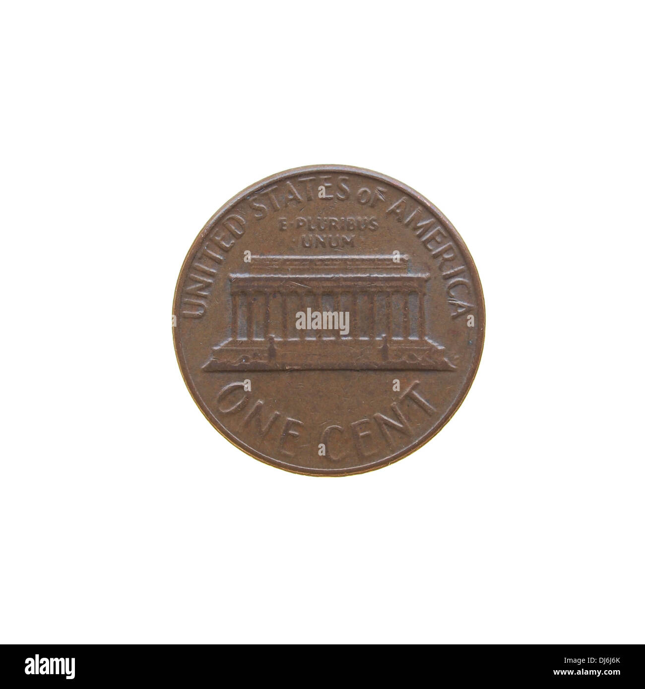 One Cent coin isolated over a white background Stock Photo - Alamy