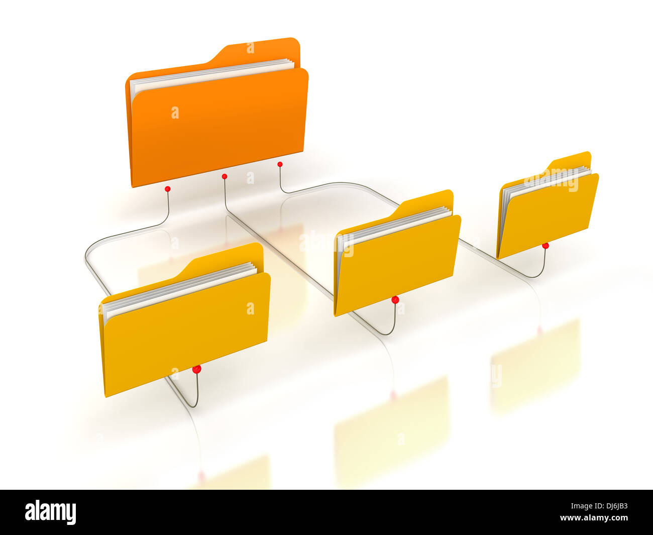 Folders Network Structure Stock Photo - Alamy