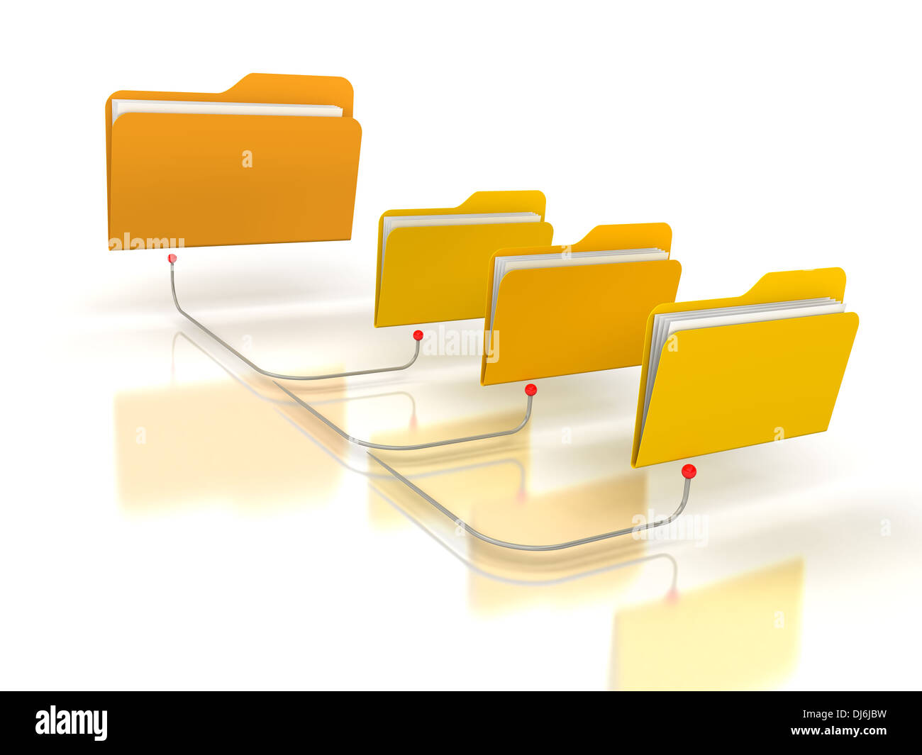 Folders Network Structure Stock Photo - Alamy