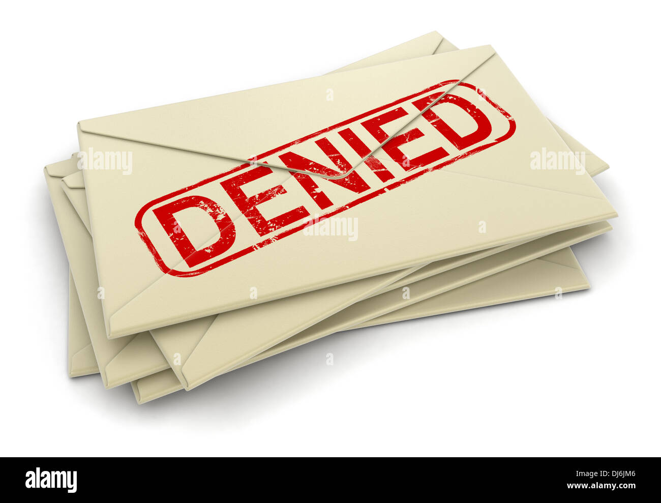 Denied letters (clipping path included Stock Photo - Alamy