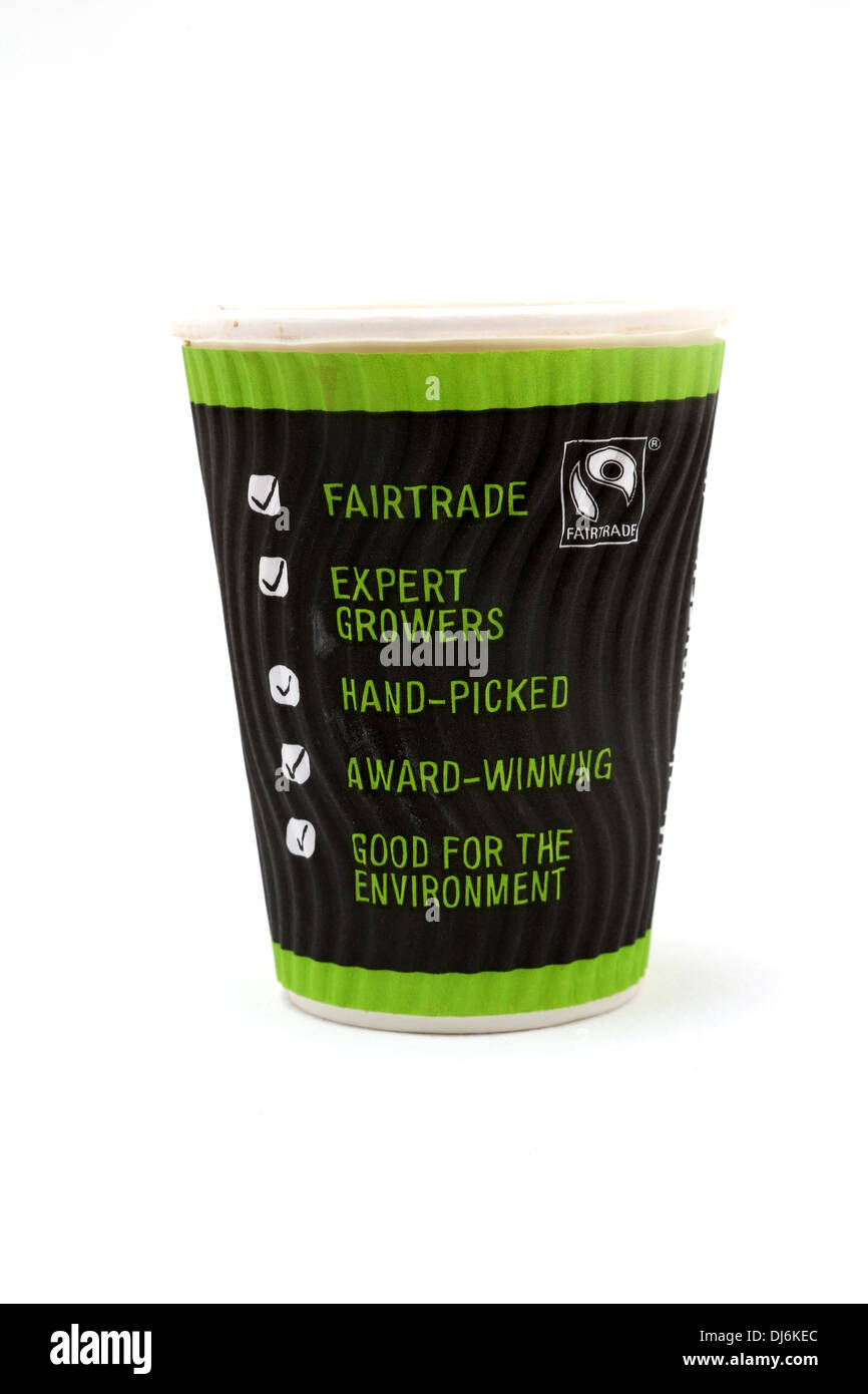 Fairtrade Coffee Paper Cup Stock Photo - Alamy