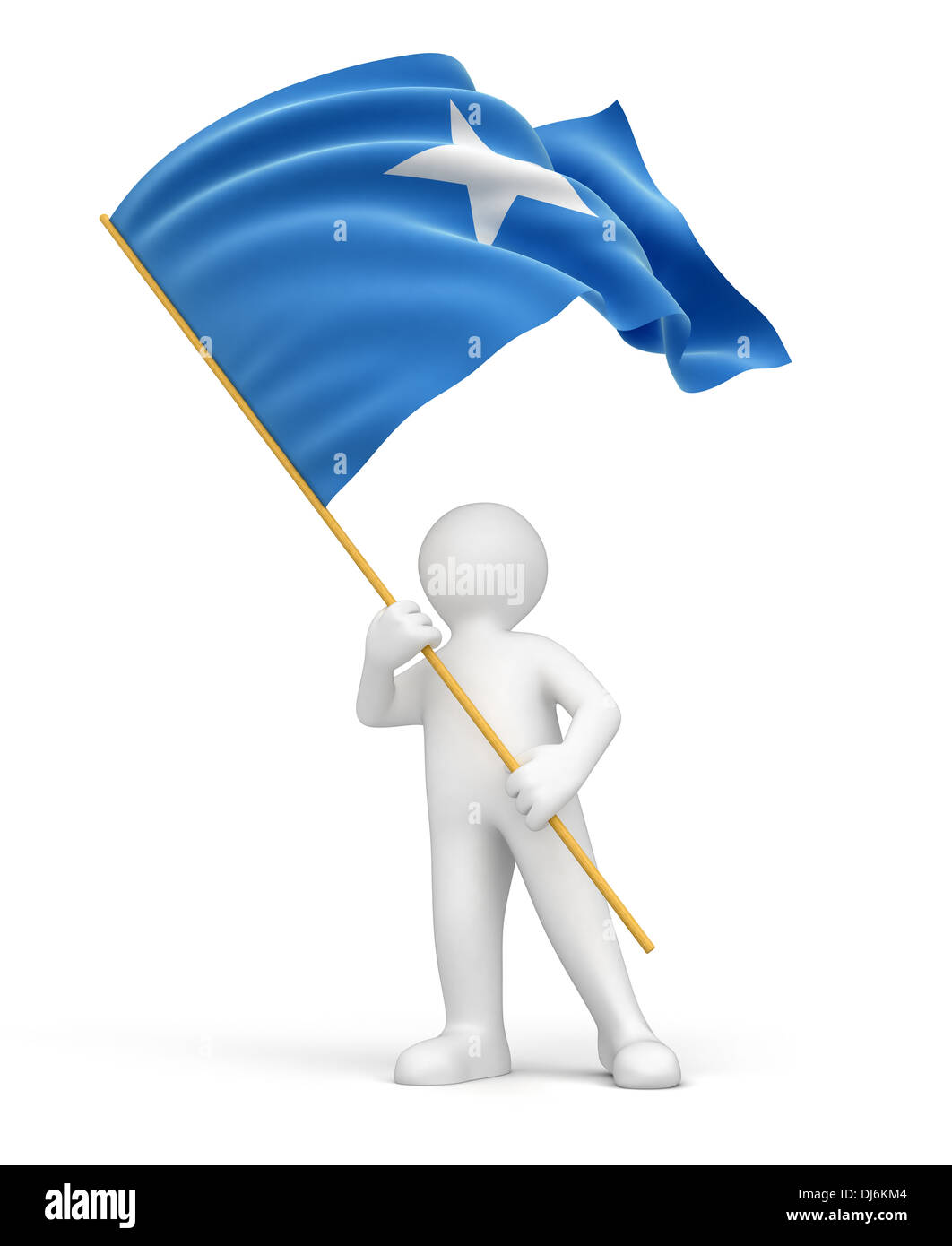 Man and Somali flag (clipping path included Stock Photo - Alamy
