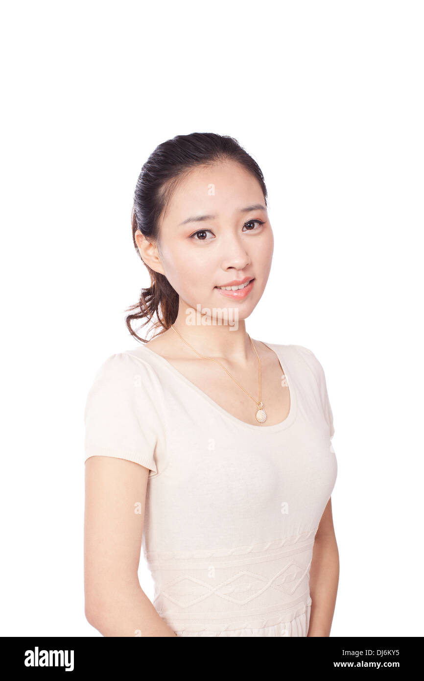 Young woman standing,portrait Stock Photo - Alamy